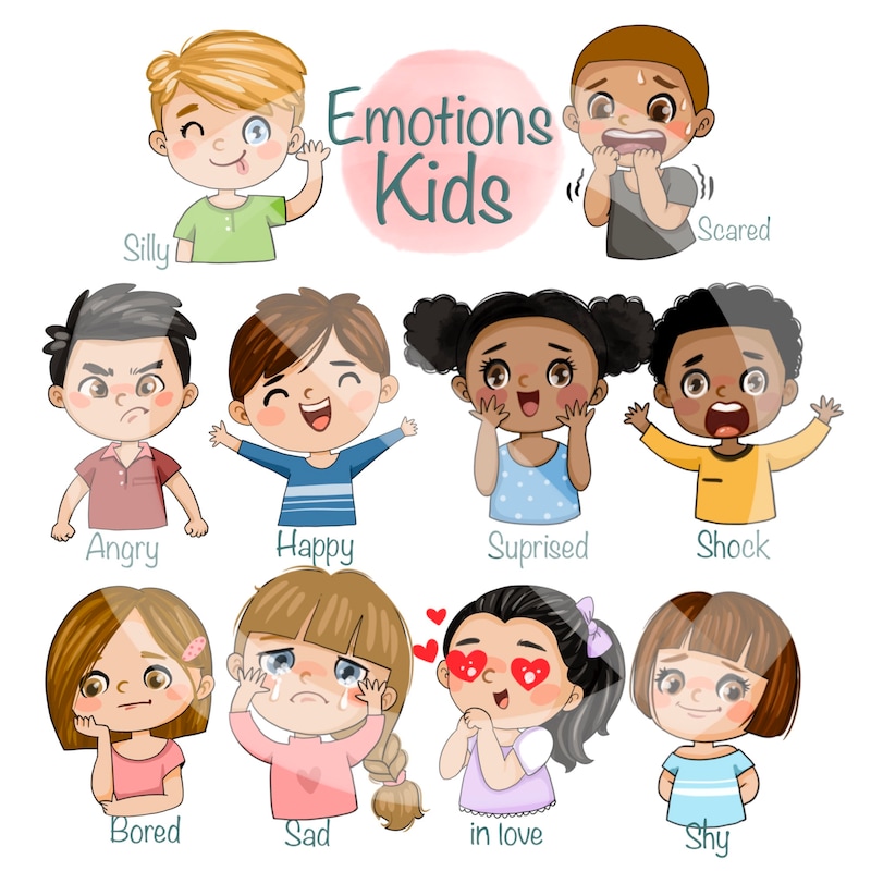 Emotions Clip Art - Etsy