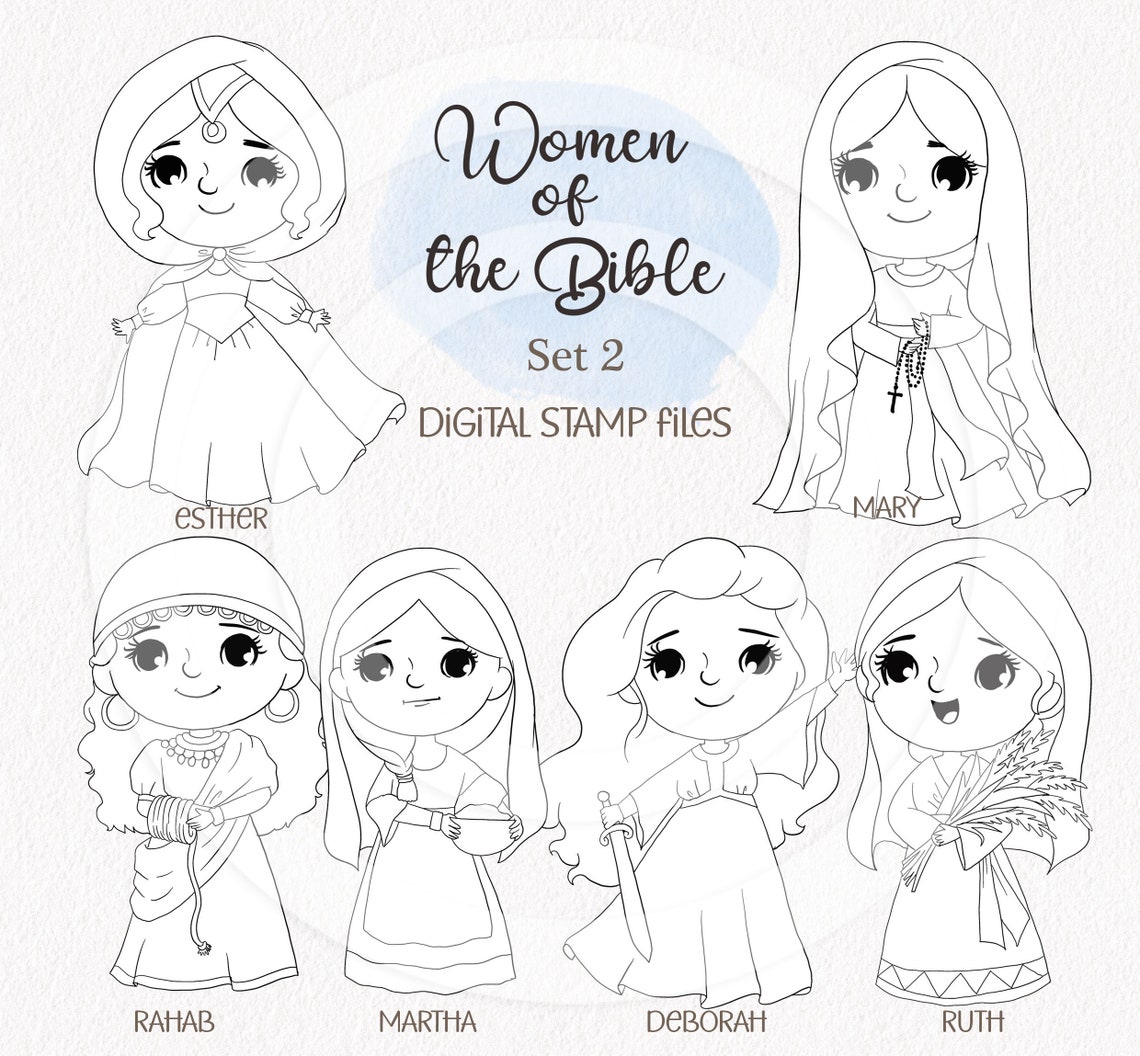 Women of the Bible Clipart: Set 2 PNG Files (digital Download) - Etsy
