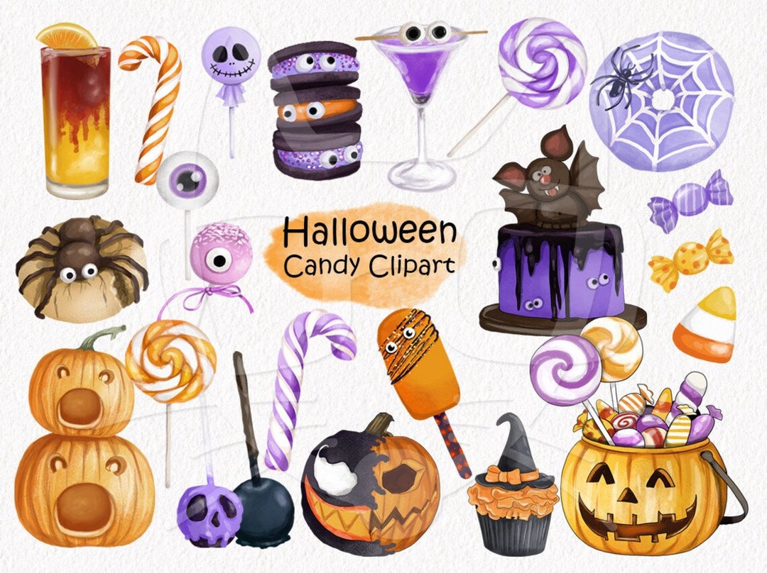 Halloween Candy Clipart PNG Files Instant Download PNG File - 300 Dpi ...
