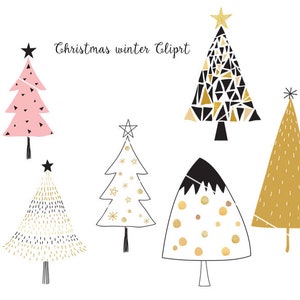 Christmas Winter Clipart , Instant Download PNG File - 300 Dpi - Etsy