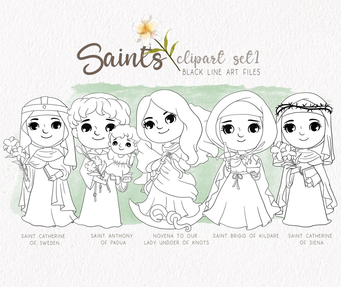 Saints Clipart Set 1 ,religion, Bible Stories Clipart PNG Files - Etsy