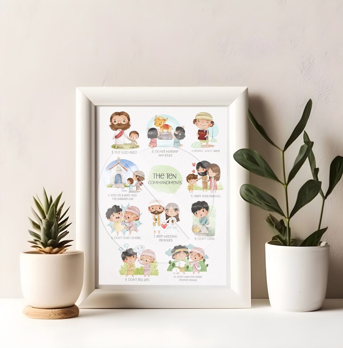 Ten Commandments Clip Art- Bible Based - Bible Characters Clipart PNG ...