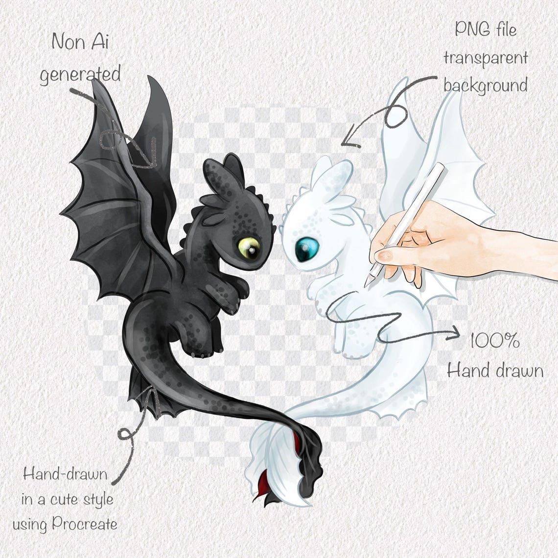 Cute Dragons and Friends Set 2, Clipart PNG Files. - Etsy