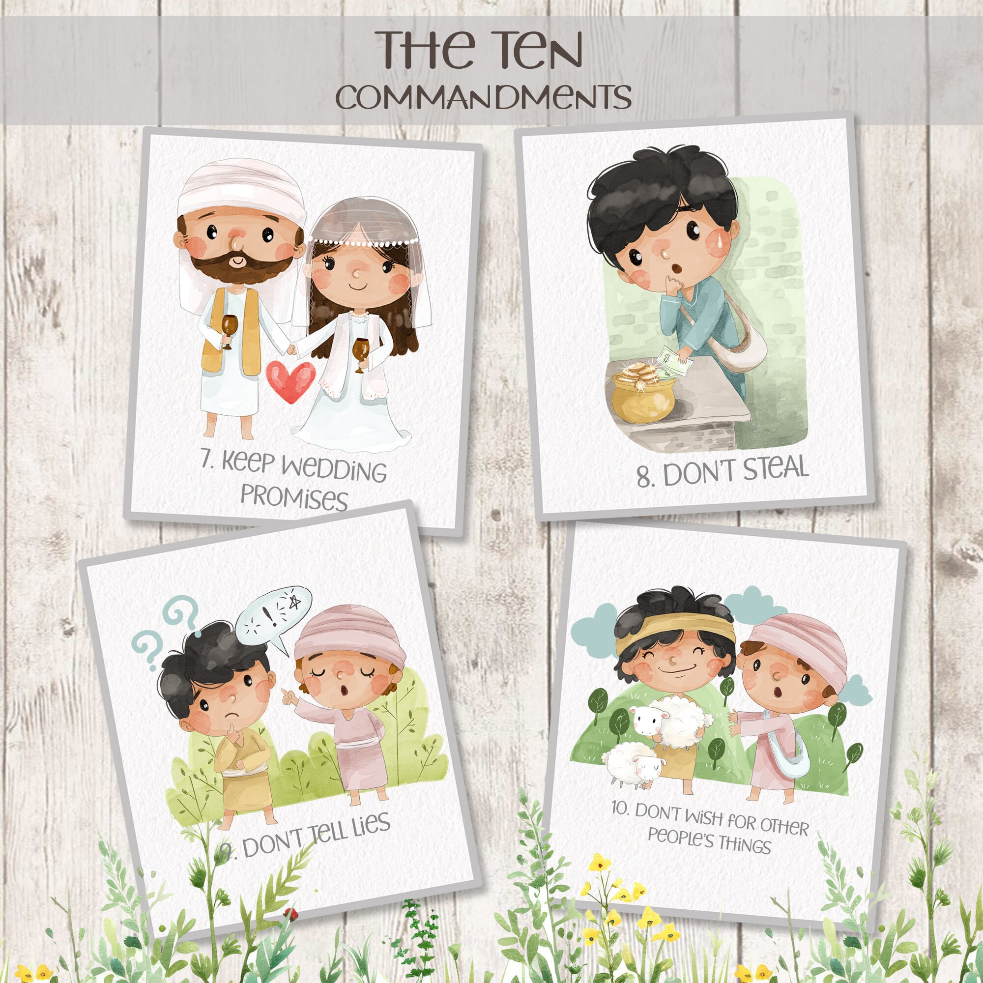 Ten Commandments Clip Art Bible Based Bible Characters Clipart PNG ...