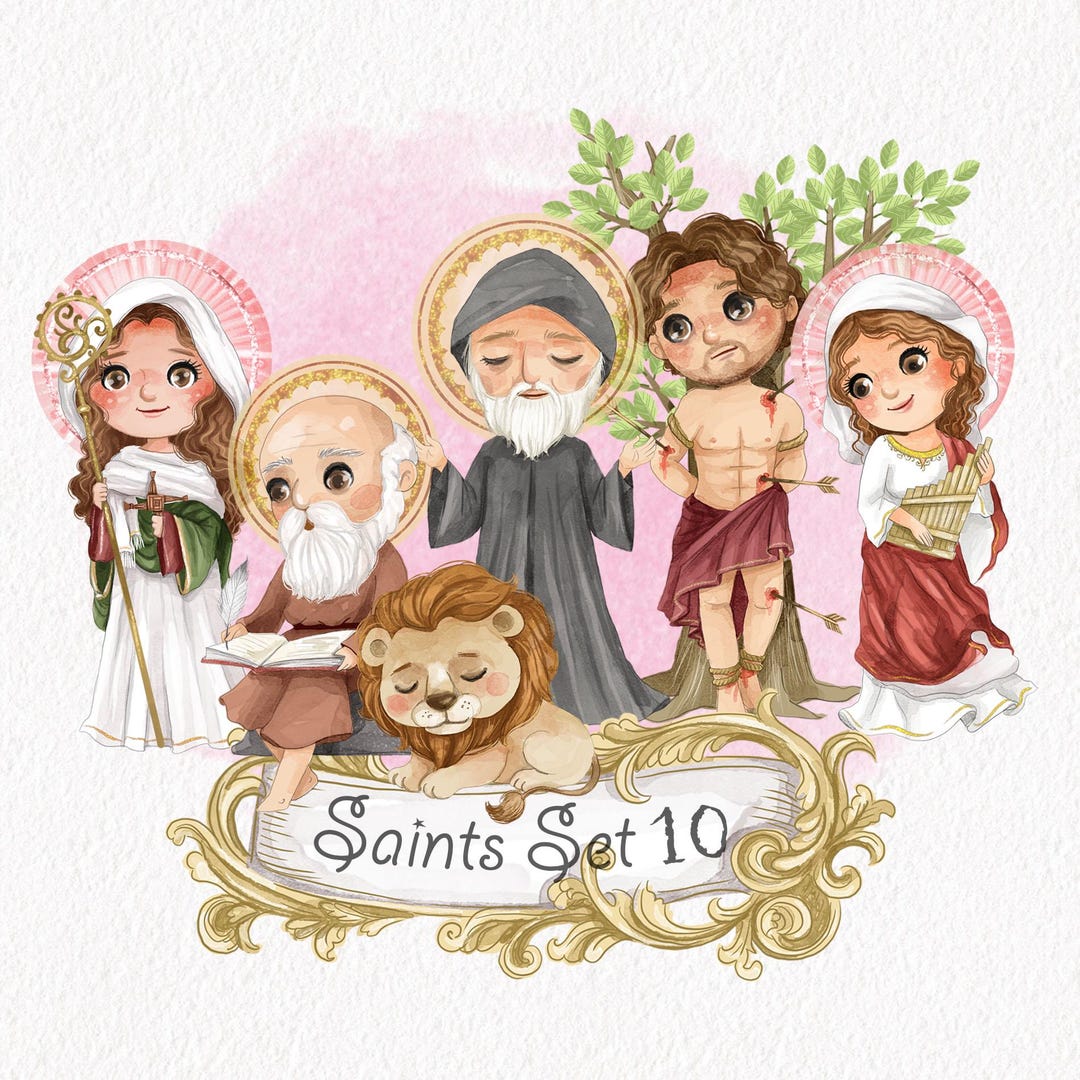 Saints Clipart Set 10 ,religion, Bible Stories Clipart PNG Files - Etsy