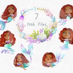 African American Mermaid Inspiration Clipart Instant Download PNG File ...