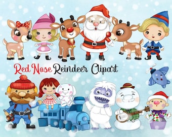 FRIENDS and CHRISTMAS Rudolph the Red Nose Reindeer PNG 300 Dpi Digital ...