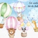 Hot Air Balloon , Animals Hot Air Balloon Clipart Instant Download PNG ...
