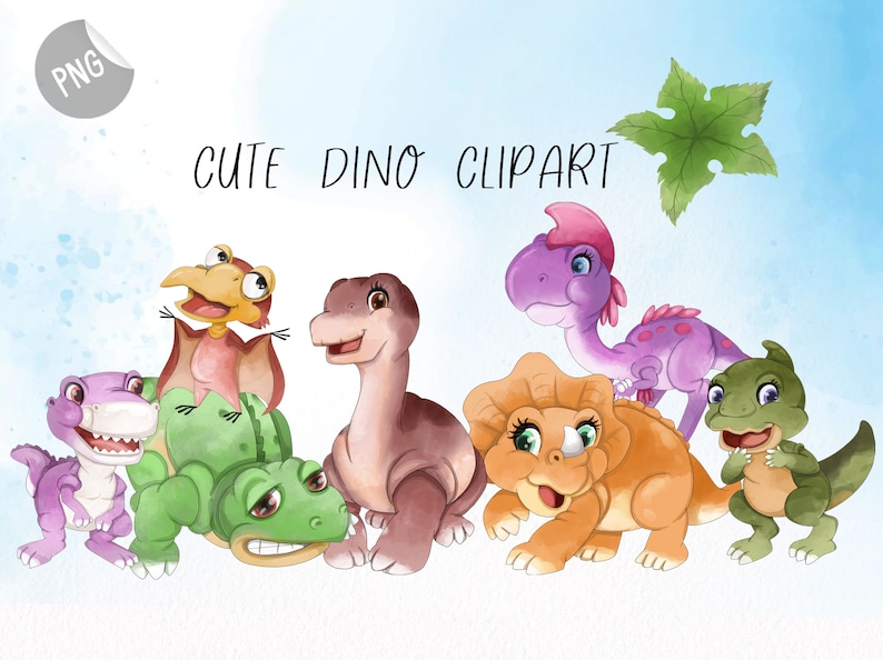 Dinosaur and Friends Clipart PNG Files 300 Dpi. - Etsy