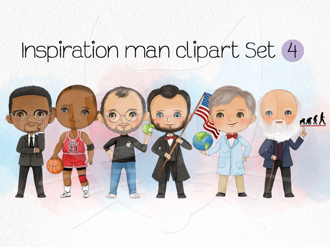 Inspired Man Clipart Set 4 Instant Download PNG File. - Etsy