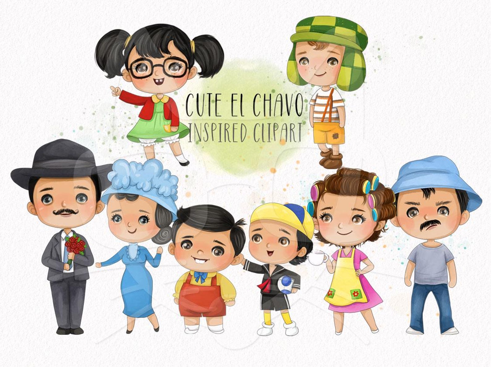 Cute El Chavo Clipart , Hand Drawn Clipart Instant Download PNG File ...