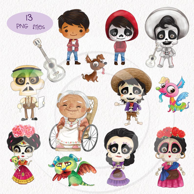 Miguel Character Clipart, Halloween Clipart, Instant Download PNG File ...