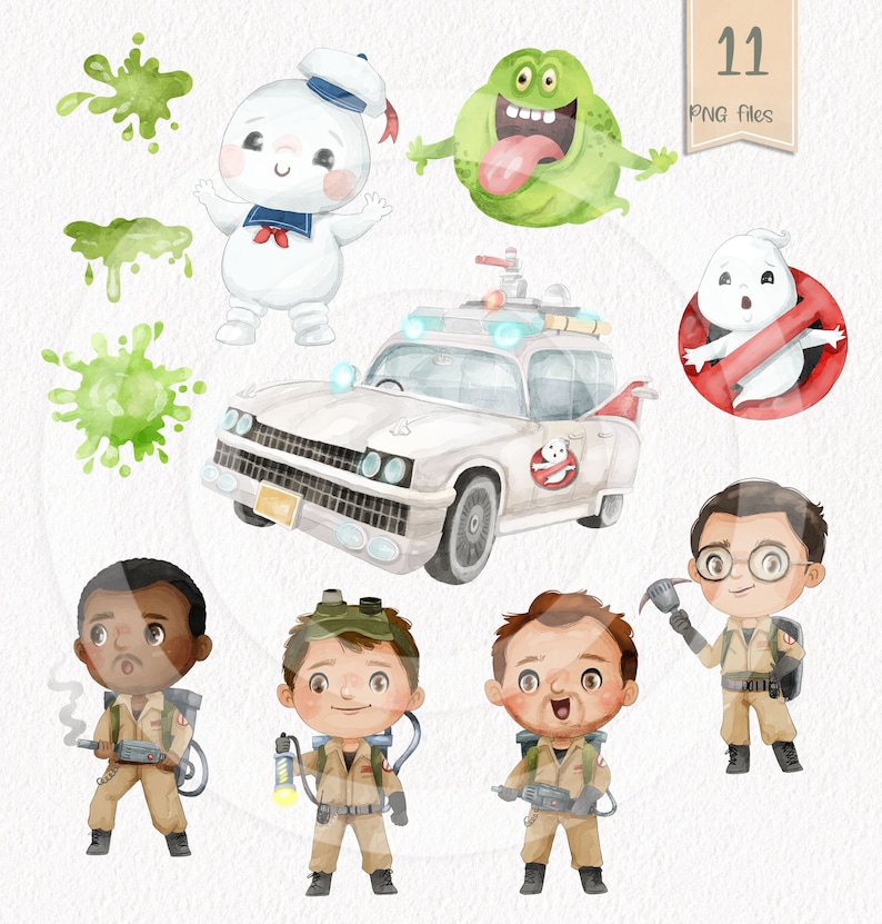 Ghost Hunter Man Clipart Instant Download PNG File - 300 Dpi - Etsy