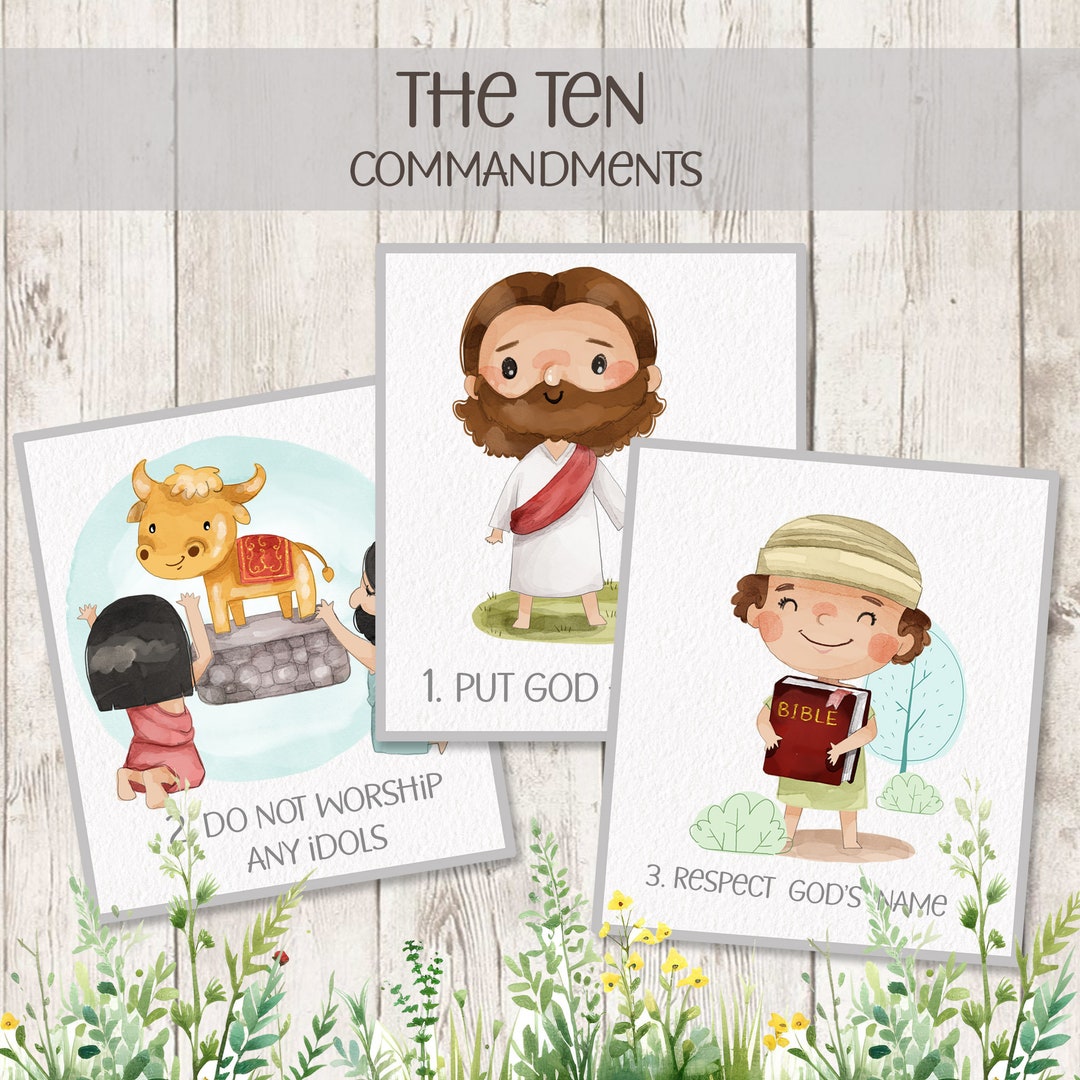 Ten Commandments Clip Art- Bible Based - Bible Characters Clipart PNG ...