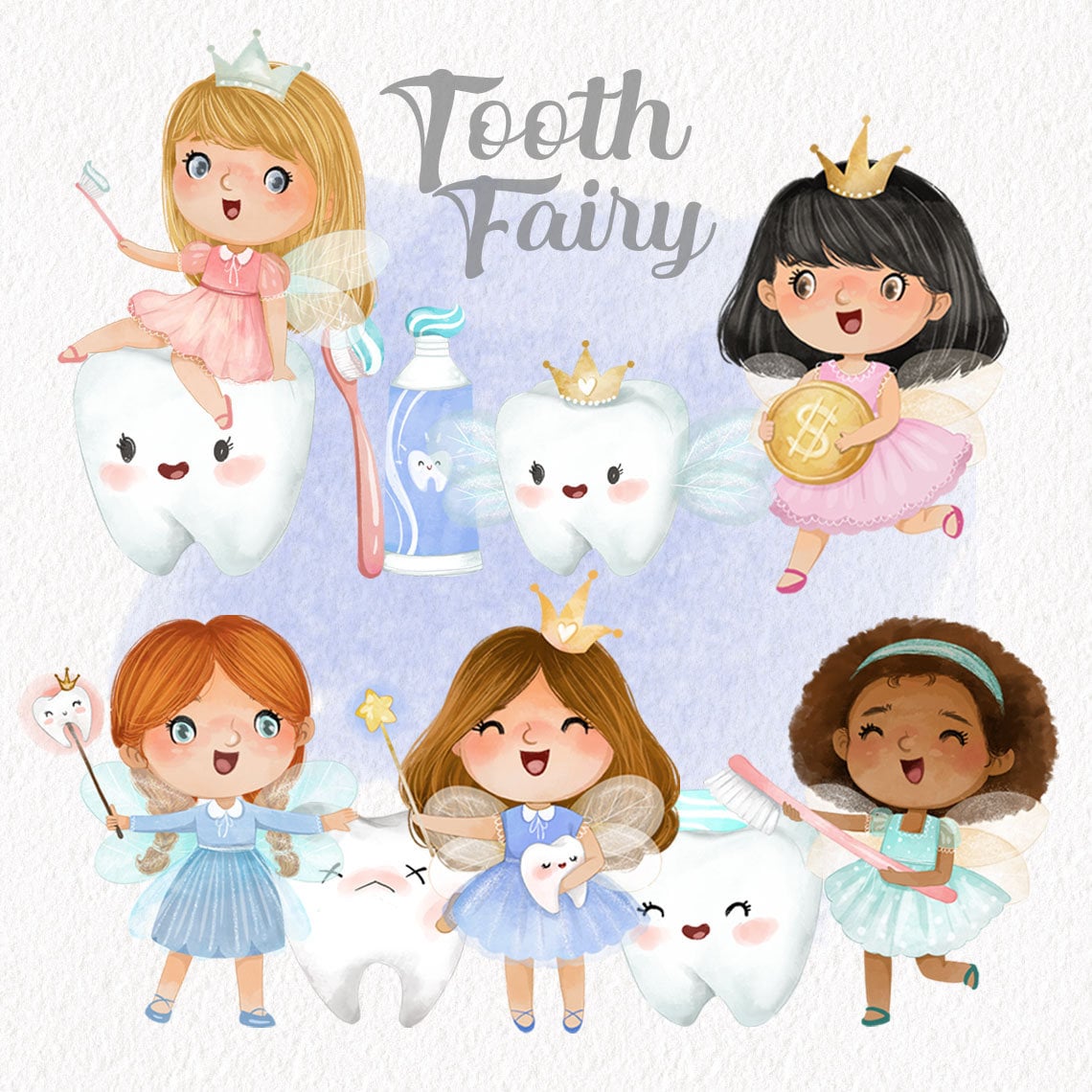 Tooth Fairy Clipart PNG Files 300 Dpi. - Etsy