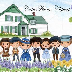 Anne of Green Gables Clipart: 15 PNG Illustrations (digital Download ...