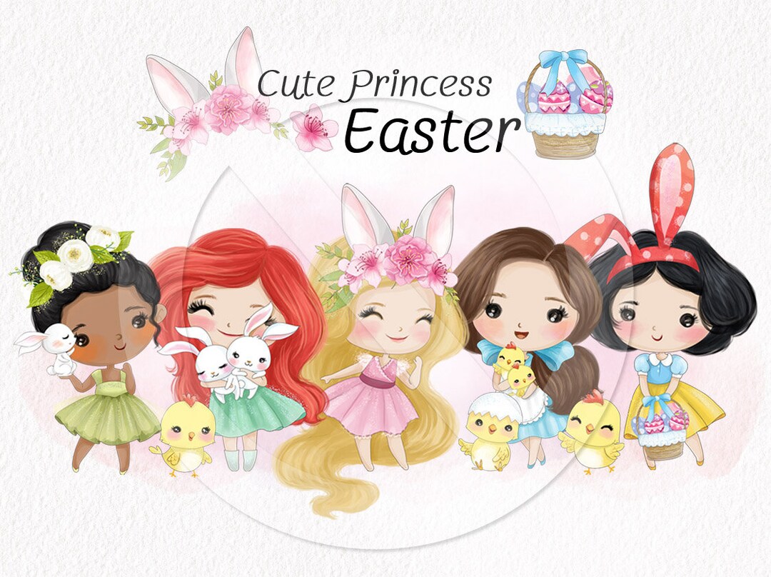Easter Girls , Cute Girls Easter Clipart PNG Files 300 Dpi. - Etsy