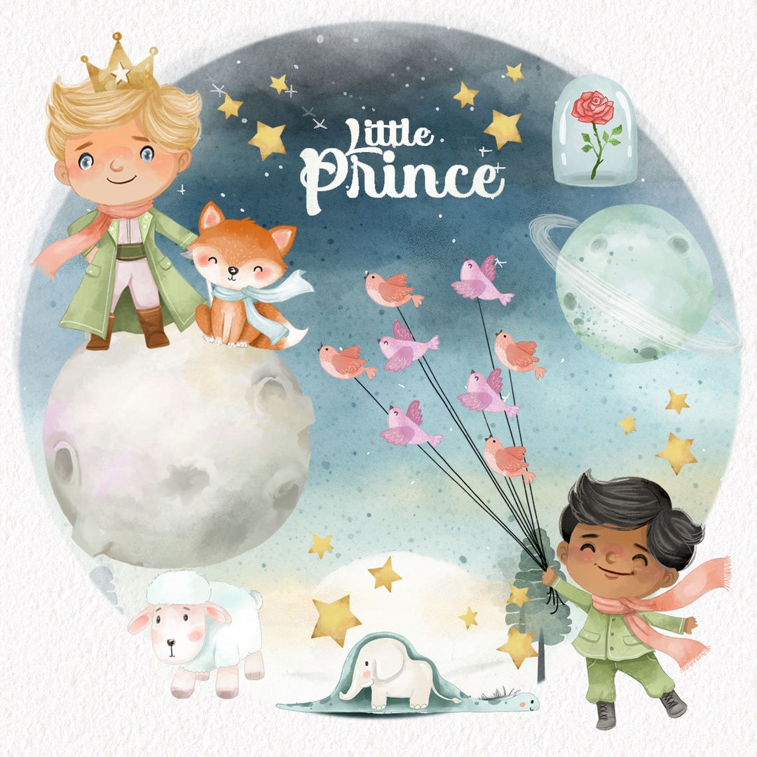 Cute Little Prince Clipart PNG Files 300 Dpi. - Etsy