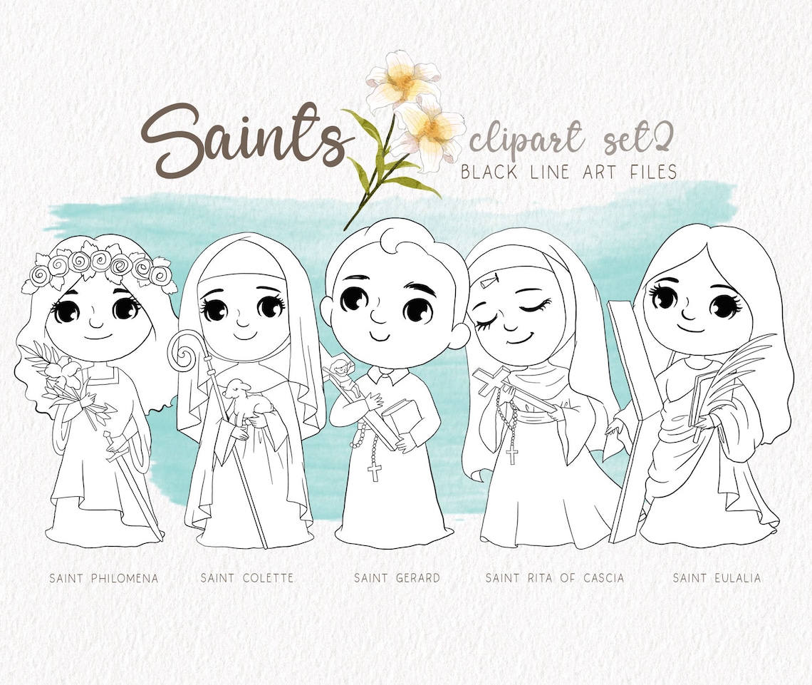 Saints Clipart Set 2 ,religion, Bible Stories Clipart PNG Files - Etsy