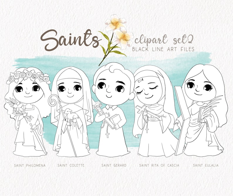 Saints Clipart Set 2 ,religion, Bible Stories Clipart PNG Files - Etsy