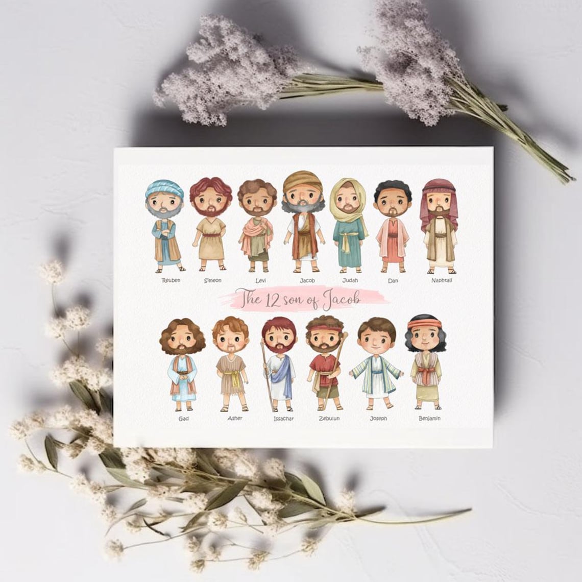12 Sons of Jacob Clipart ,bible Stories Clipart PNG Files - Etsy