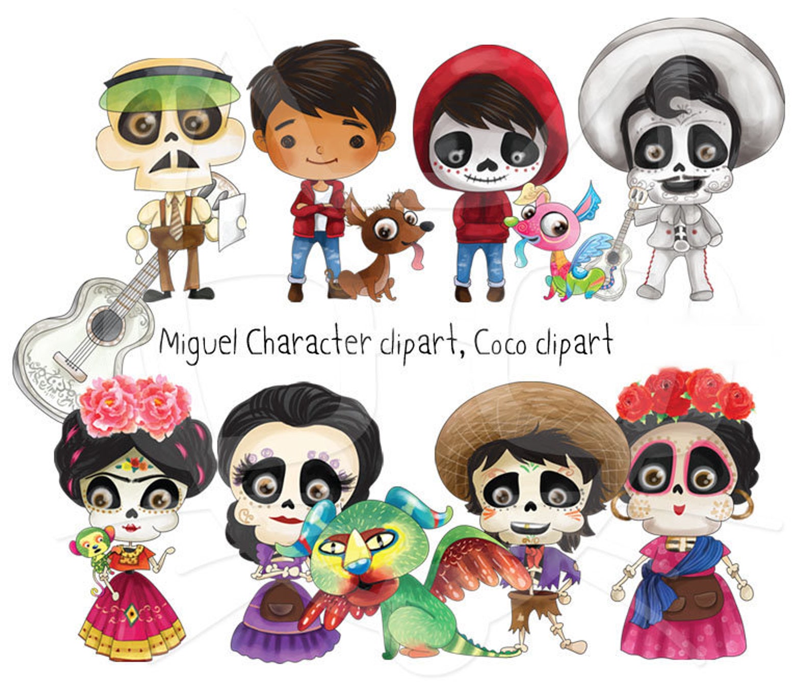 Miguel Character Clipart, Halloween Clipart, Instant Download PNG File ...