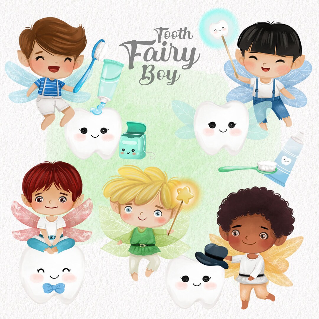 Tooth Fairy Boys Clipart , UFO Clipart PNG Files 300 Dpi. - Etsy
