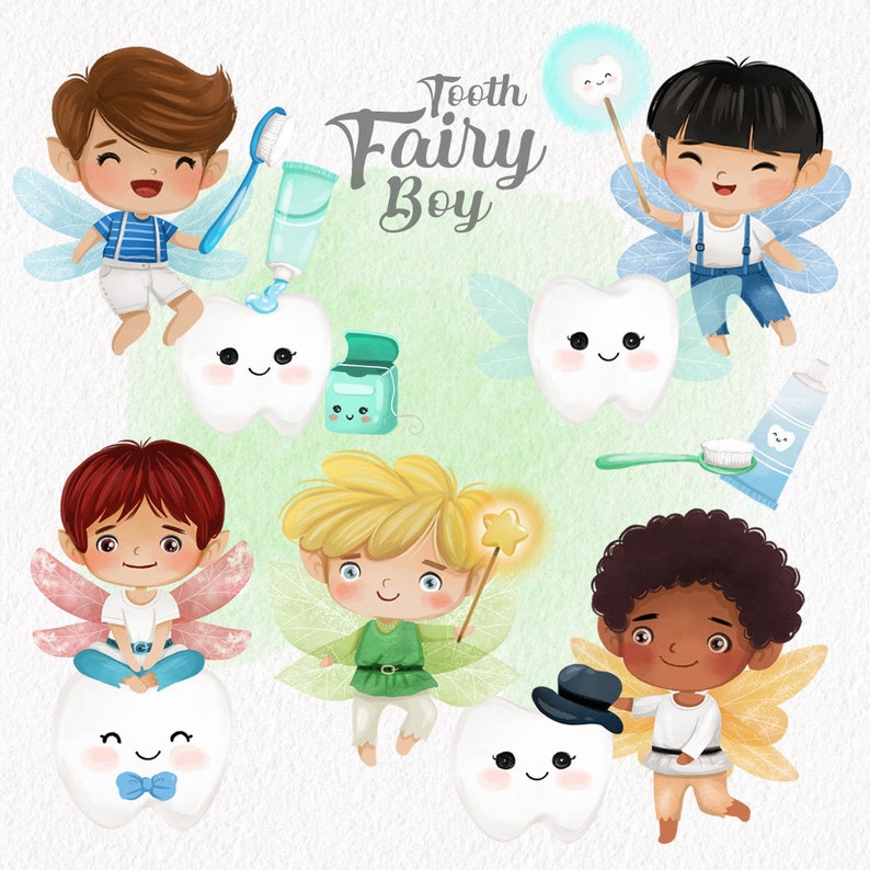 Tooth Fairy Boys Clipart , UFO Clipart PNG Files 300 Dpi. - Etsy