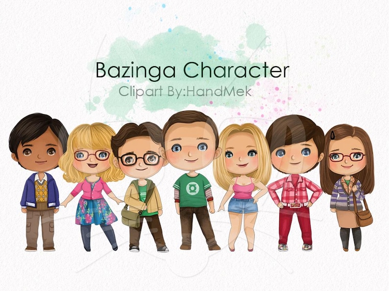 Bazinga Character Clipart , Hand Drawn Clipart Instant Download PNG ...
