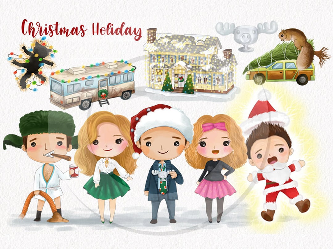 Christmas Holidays Inspiration Clipart, Hand Drawn Clipart Instant ...