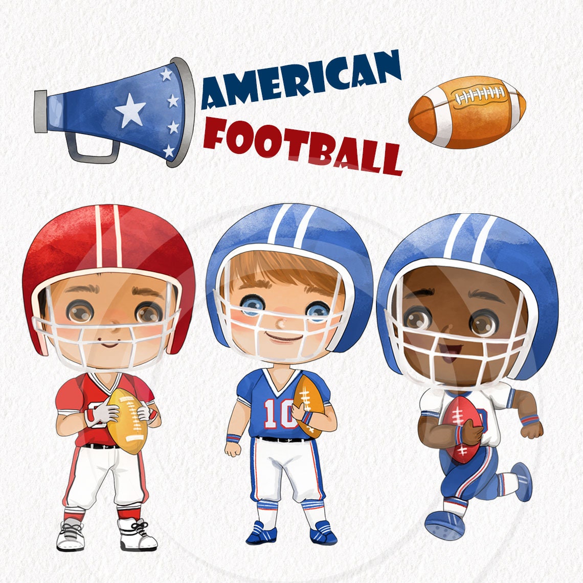 American Football Clipart ,PNG Files 300 Dpi. - Etsy
