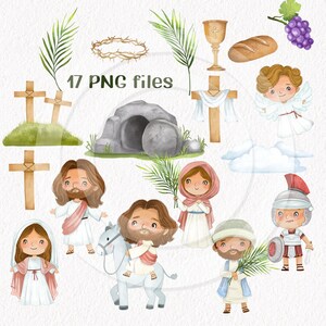Easter Story Clipart PNG Files 300 Dpi. - Etsy