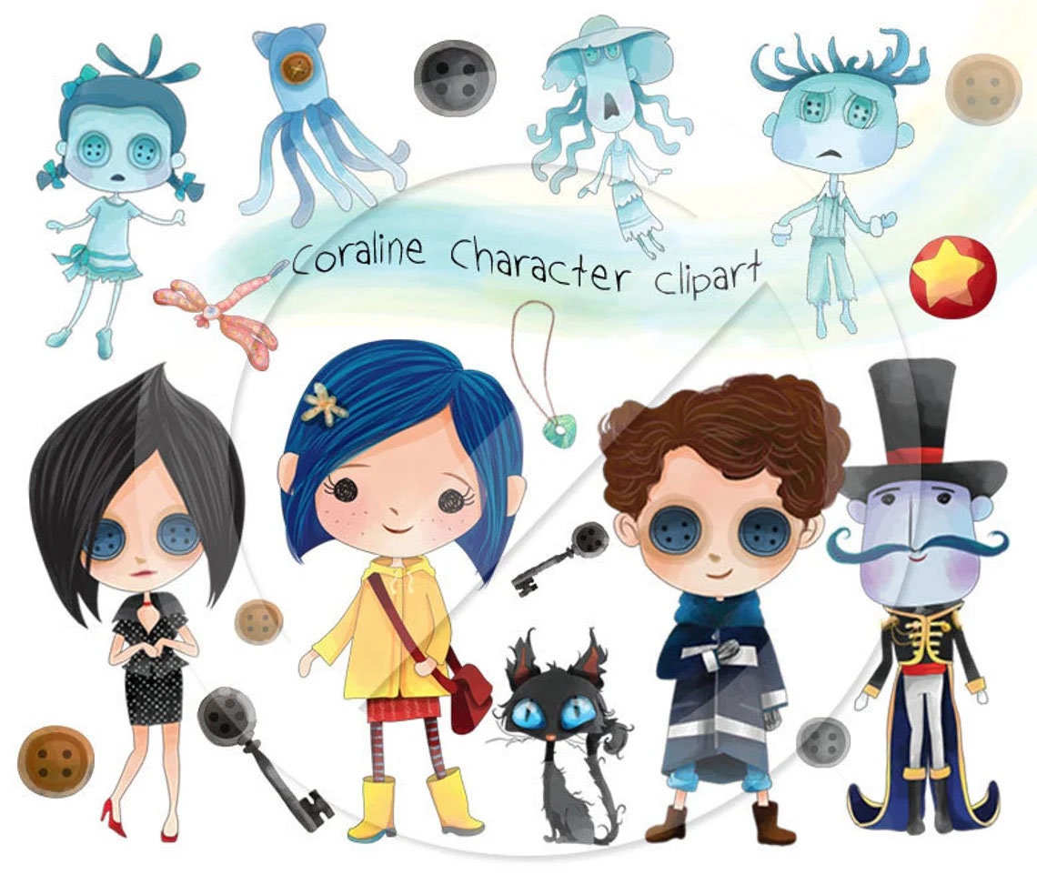 Cute Coraline Clipart Instant Download PNG File - 300 Dpi - Etsy