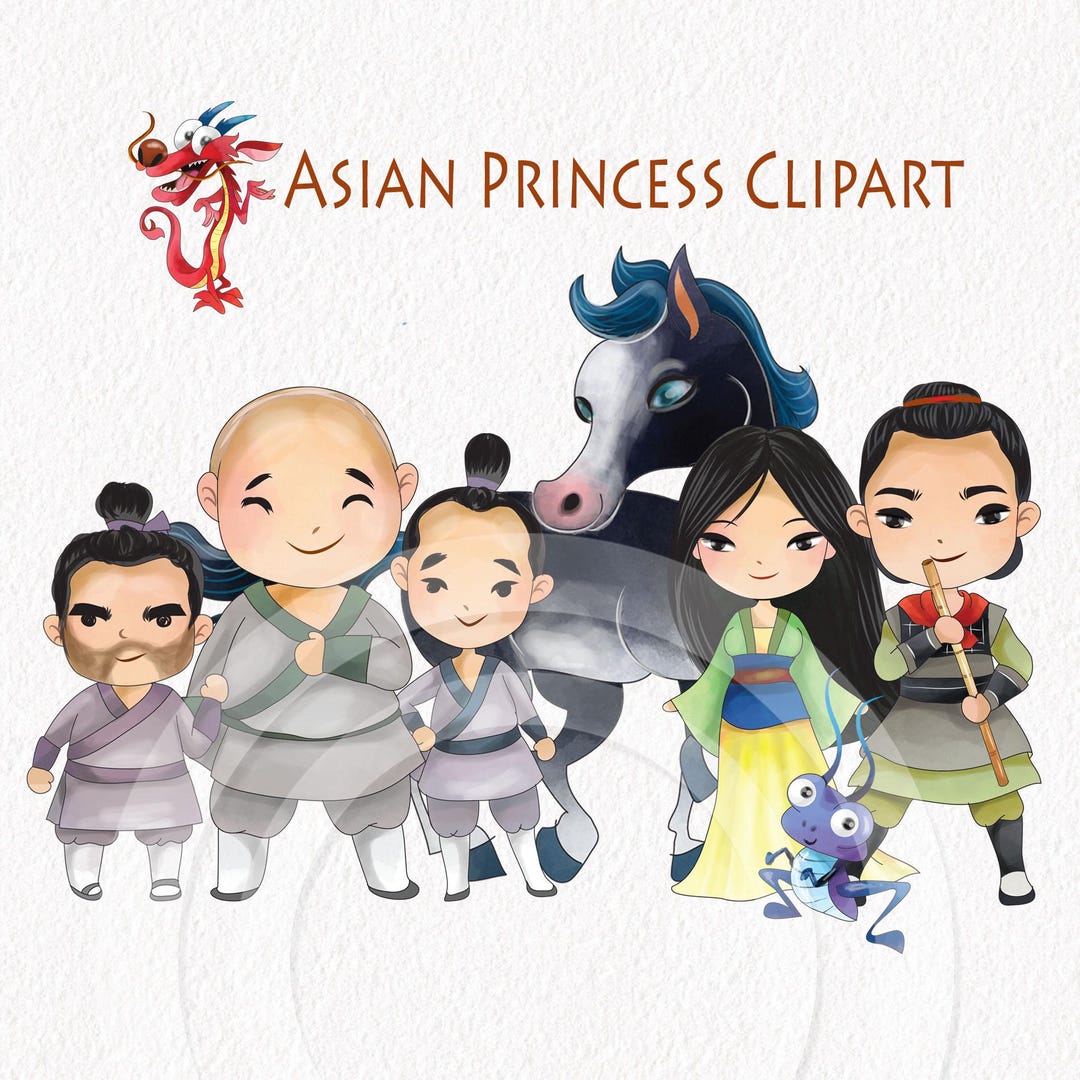 Asian Princess Clipart Instant Download PNG File - 300 Dpi - Etsy