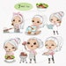 Cooking Girl Clipart ,PNG Files 300 Dpi. - Etsy
