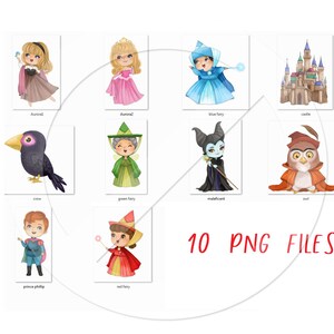 Princess With Three Fairy Clipart Instant Download PNG File -300 Dpi ...