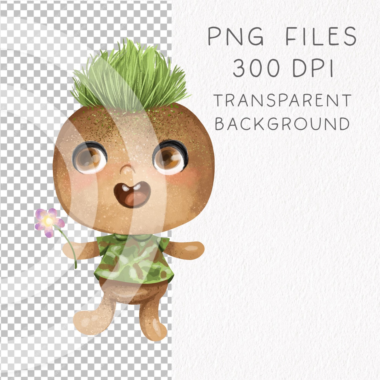Five Elements Clipart, Hand Drawn Clipart, Instant Download PNG File ...