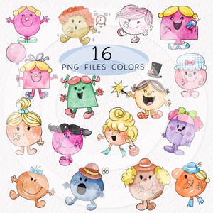 Cute Little Cartoon Clipart Set 1, Hand Draw Clipart, Instant Download ...