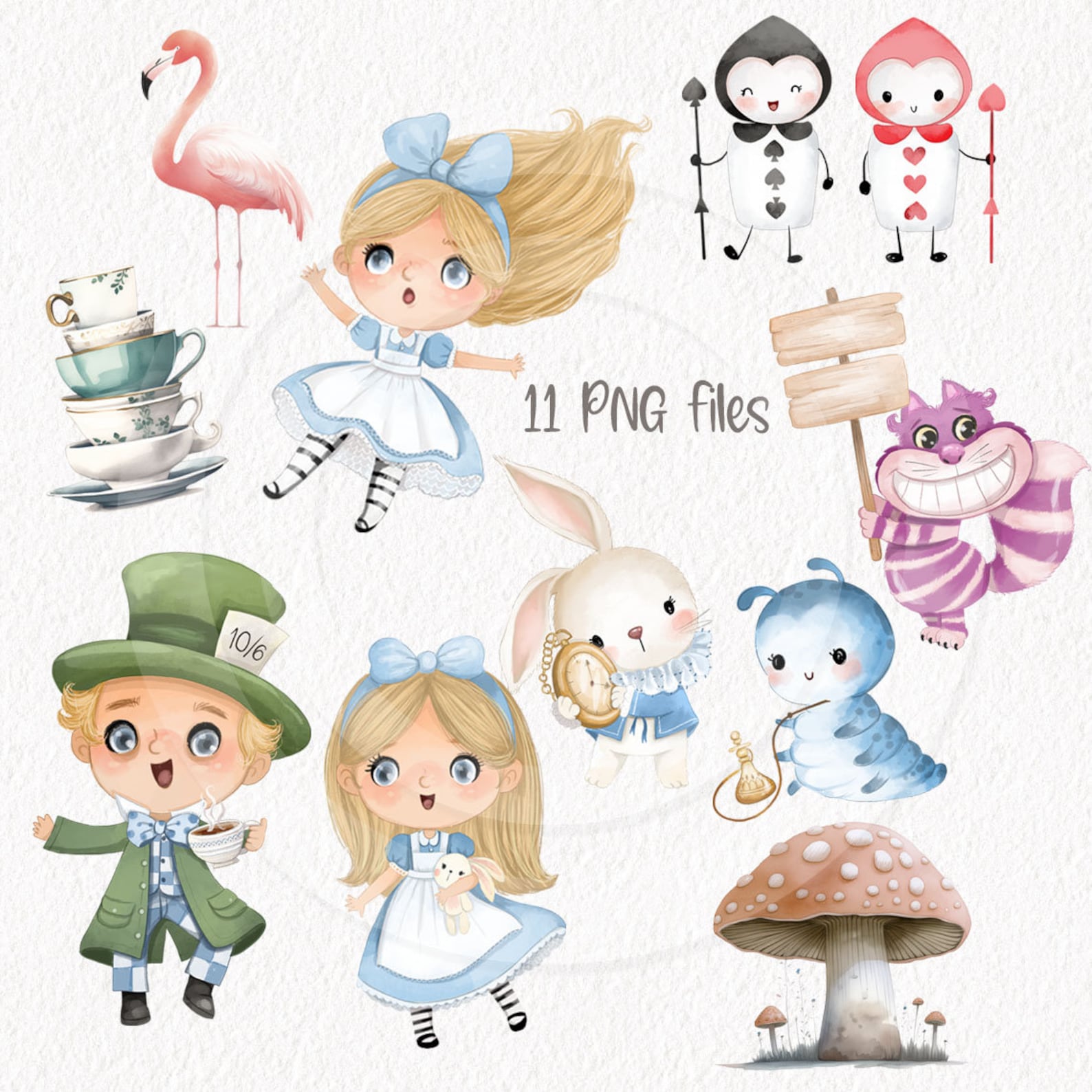 Little Alice Clipart, Fairy Tale Clipart PNG Files 300 Dpi. - Etsy