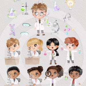 Laboratory Clipart, Cute Science Clipart, Kid Scientist Clip Art, Hand ...