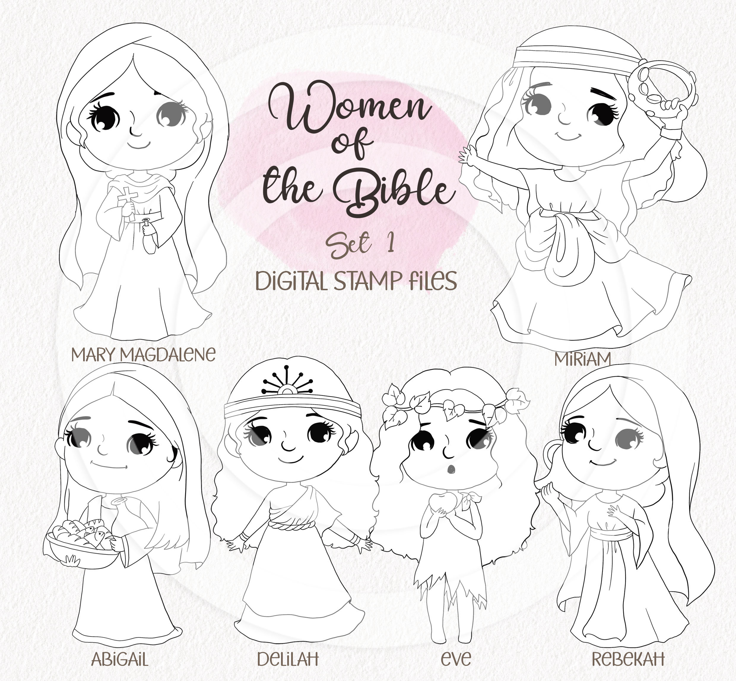 Women of the Bible Clipart: PNG Files (digital Download) - Etsy