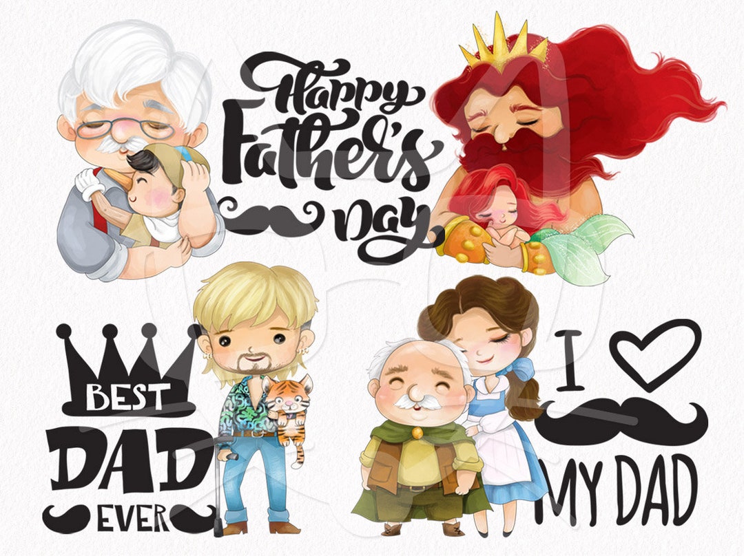 Father Day Clipart Set 1, PNG Files 300 Dpi. - Etsy