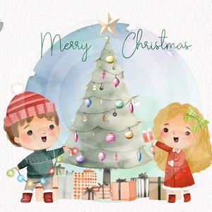 Christmas Kids Clipart Instant Download PNG File - 300 Dpi - Etsy