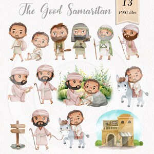 The Good Samaritan ,religion, Bible Stories Clipart PNG Files - Etsy