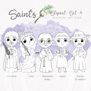 Saints Clipart Set 4: Hand Drawn Religion PNG Files (digital Download ...