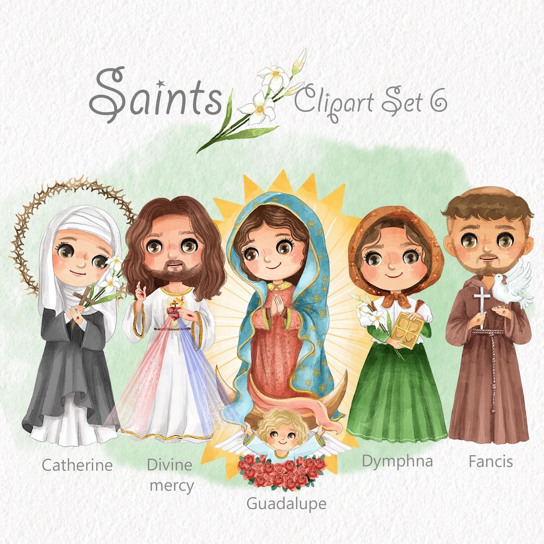 Saints Clipart Set 6 ,religion, Bible Stories Clipart PNG Files - Etsy