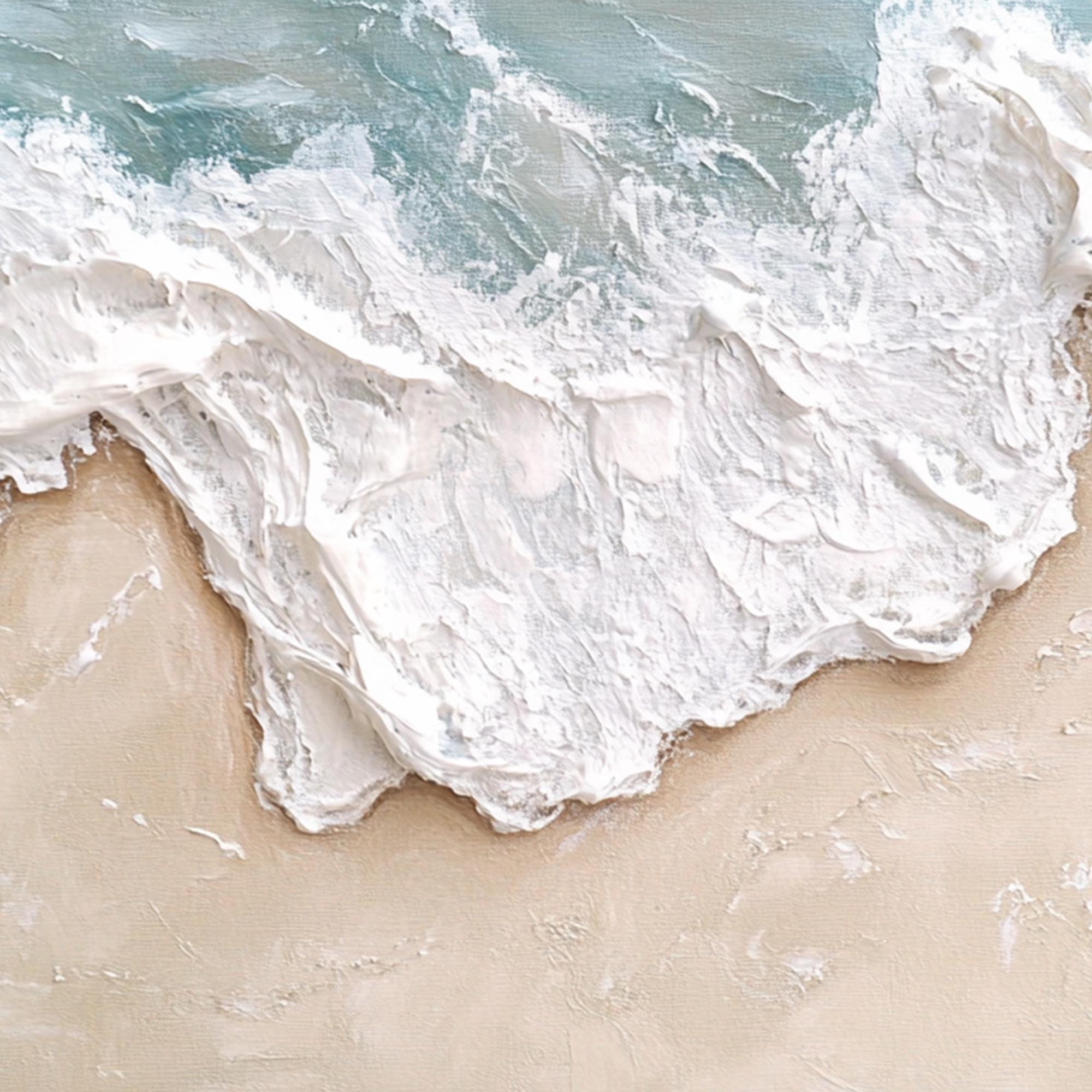 Textured Ocean Painting: 3D Plaster Style Seascape Canvas Art - Etsy