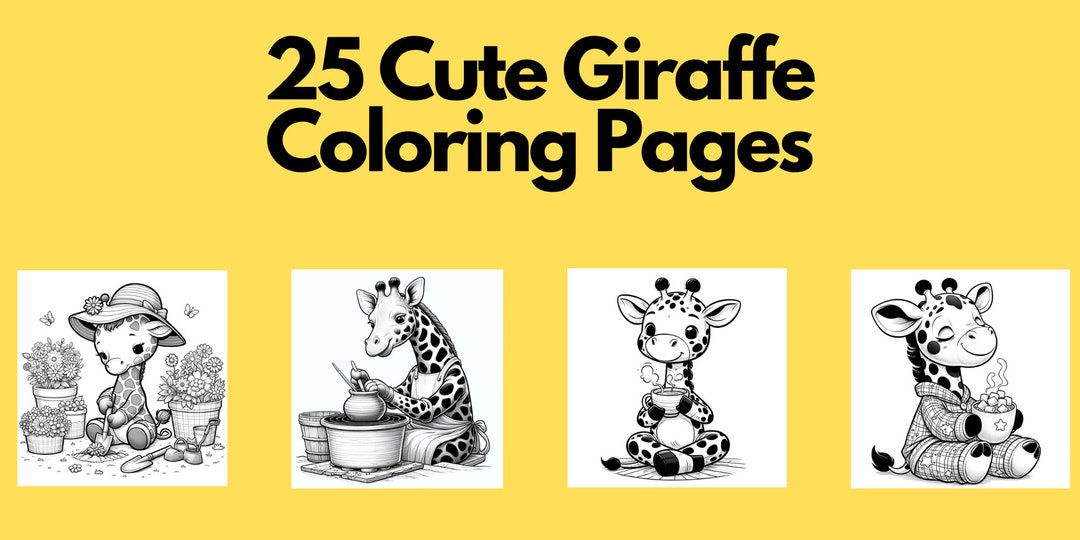25 Cute Giraffe Coloring Pages - Coloring Book for Kids and Adults ...