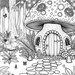 25 Enchanted Fairy Mushroom Houses Coloring Pages for Adults and Kids ...