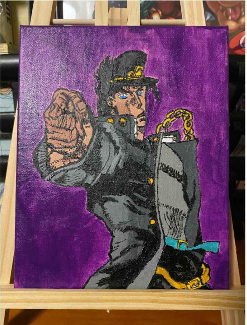 Jojo's Bizarre Adventure Jotaro Painting handmade - Etsy